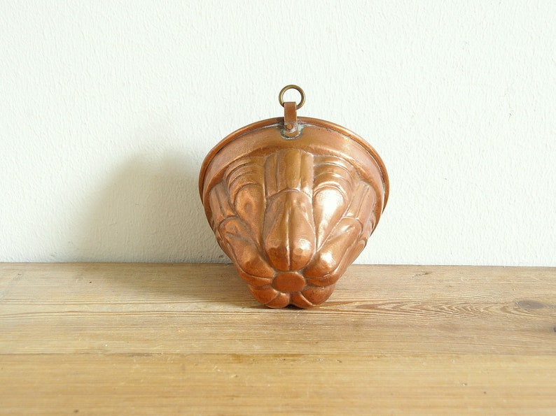 Vintage Copper Mold, Danish Pudding Mould, Kitchen Decor, Scandinavian ...