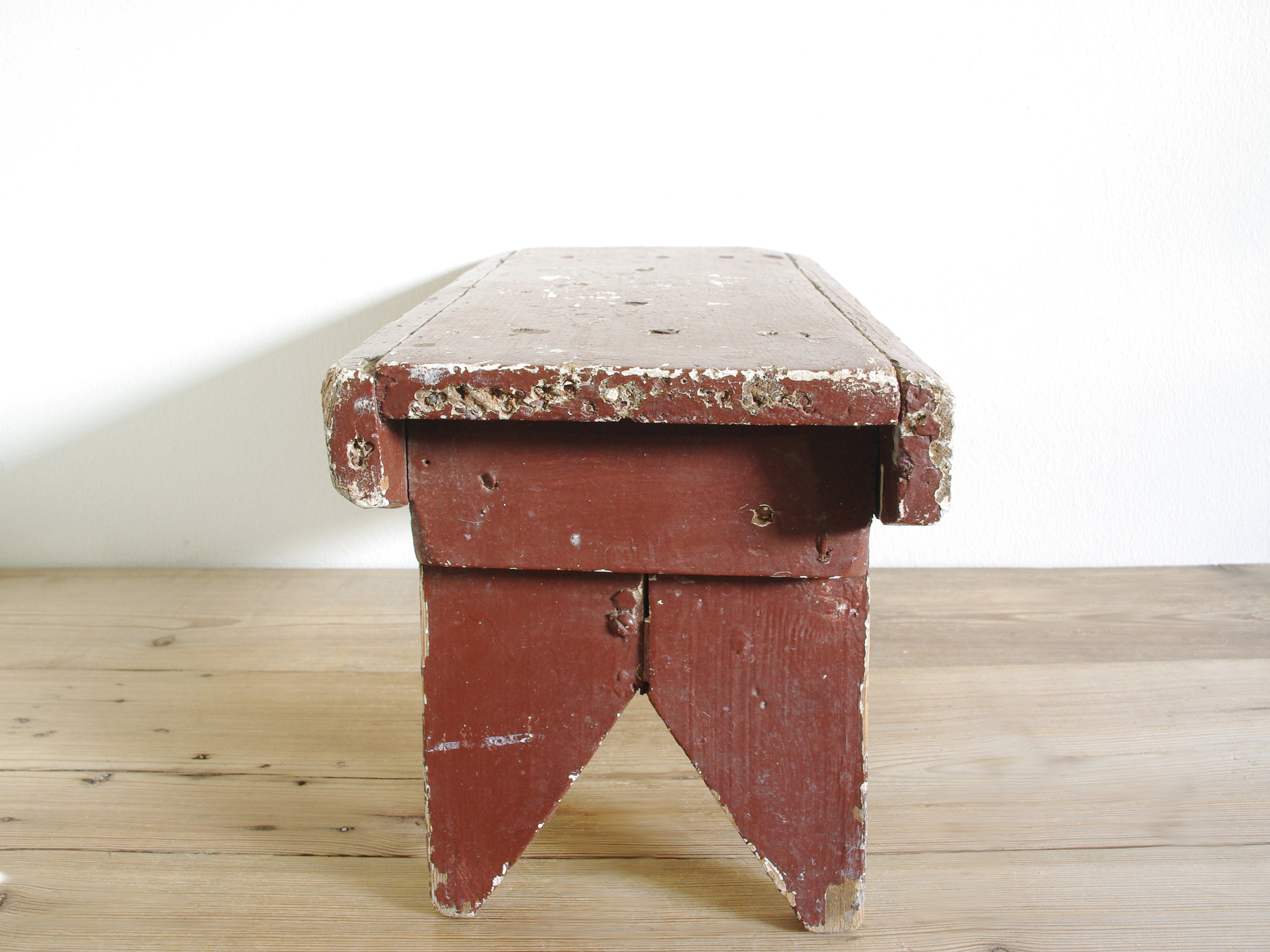 Vintage Wooden Step Stool Foot Stool Green Painted Primitive - Etsy
