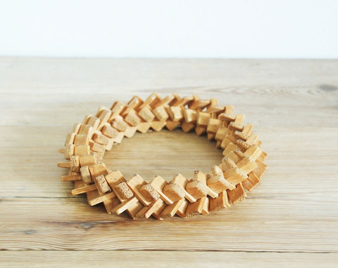 Vintage Yeast Ring in Wood, Handmade Wooden Kveik Wreath, Scandinavian ...