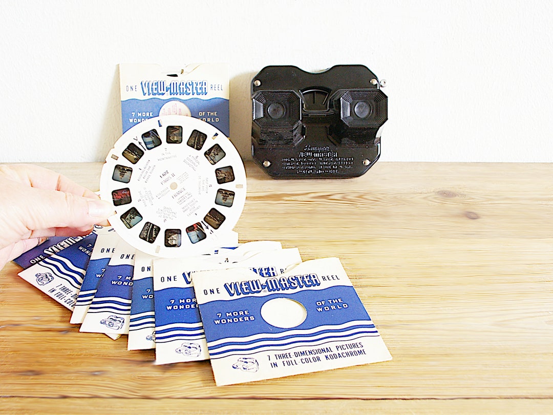 Vintage Bakelite View-master Model C With 11 Reels, Black Early Model ...