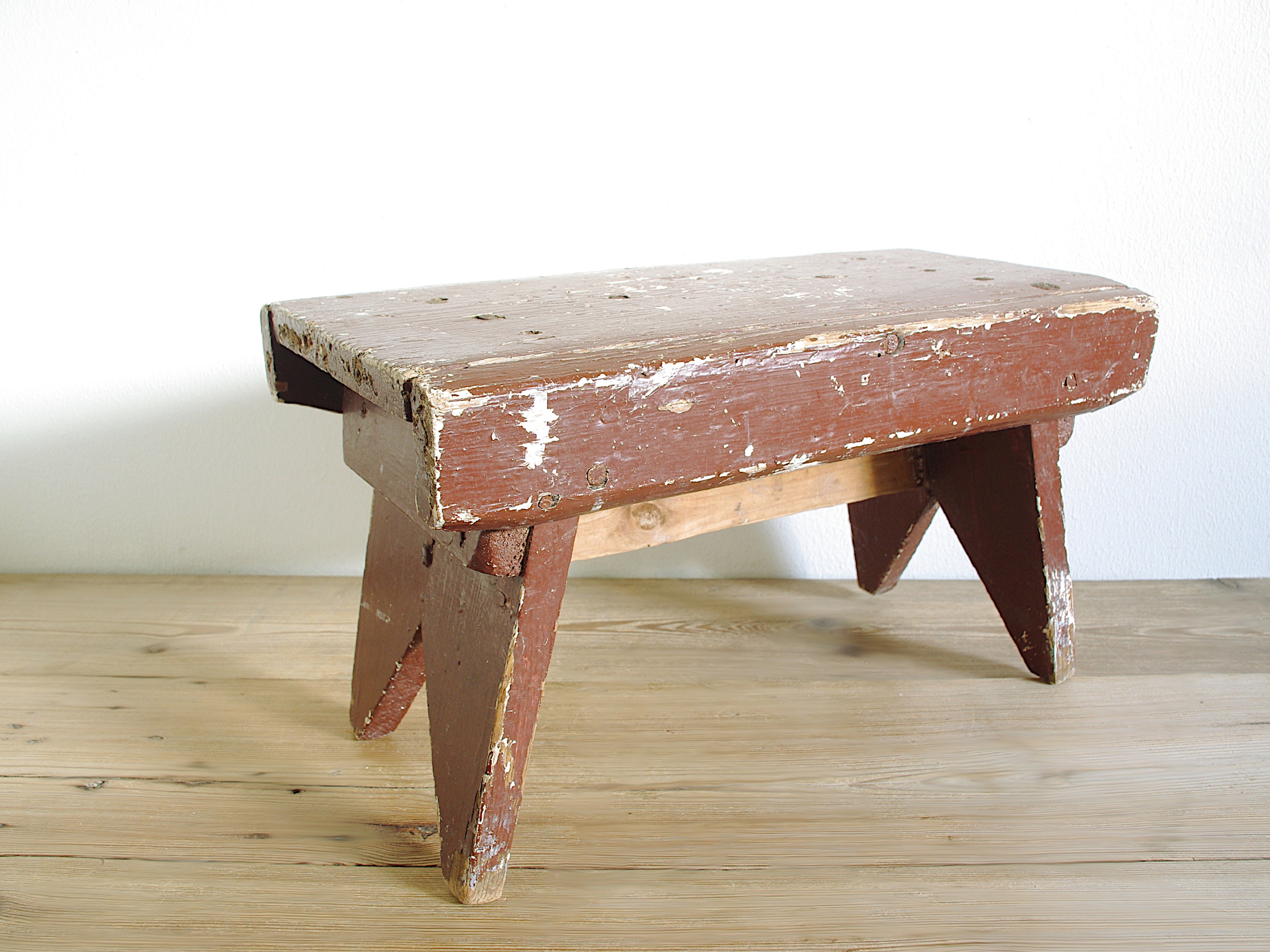 Vintage Wooden Step Stool Foot Stool Green Painted Primitive - Etsy