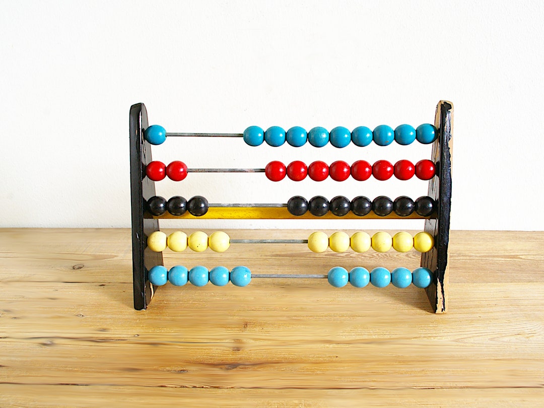 Vintage Wooden Abacus With Color Beads by BRIO, Cute Childrens Room ...
