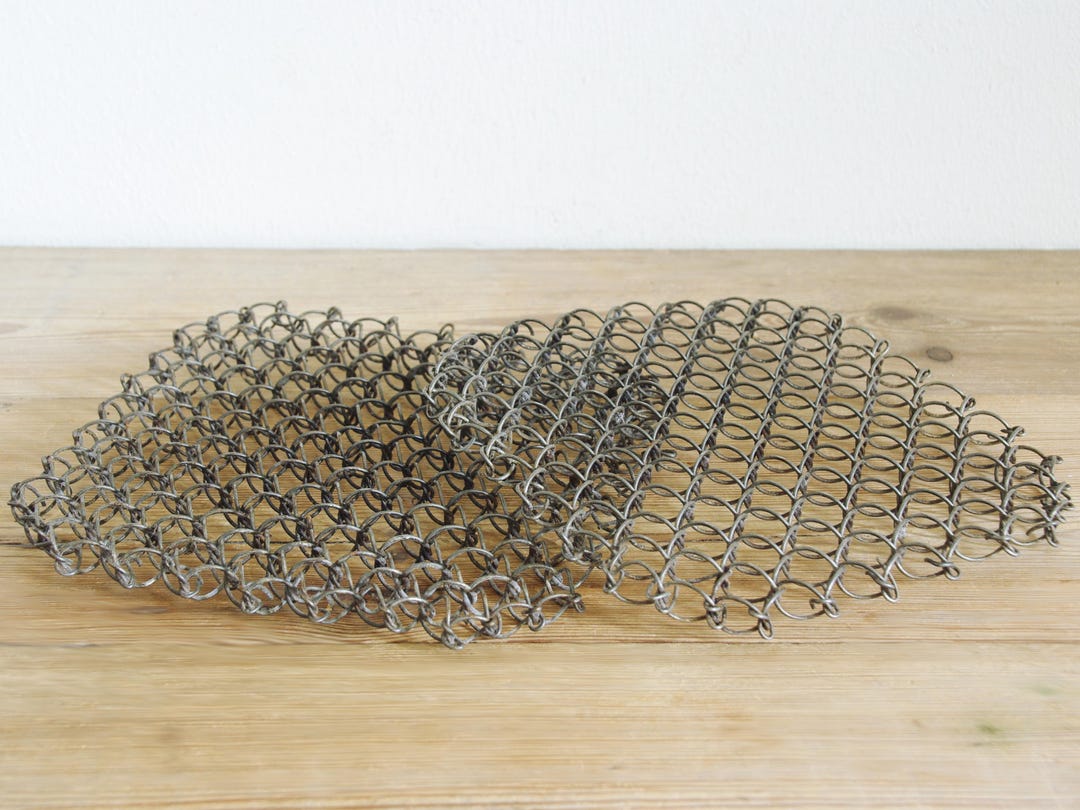 Vintage Pair of Square Wire Mesh Trivets, Old Fil De Fer Wire Pot Stand ...