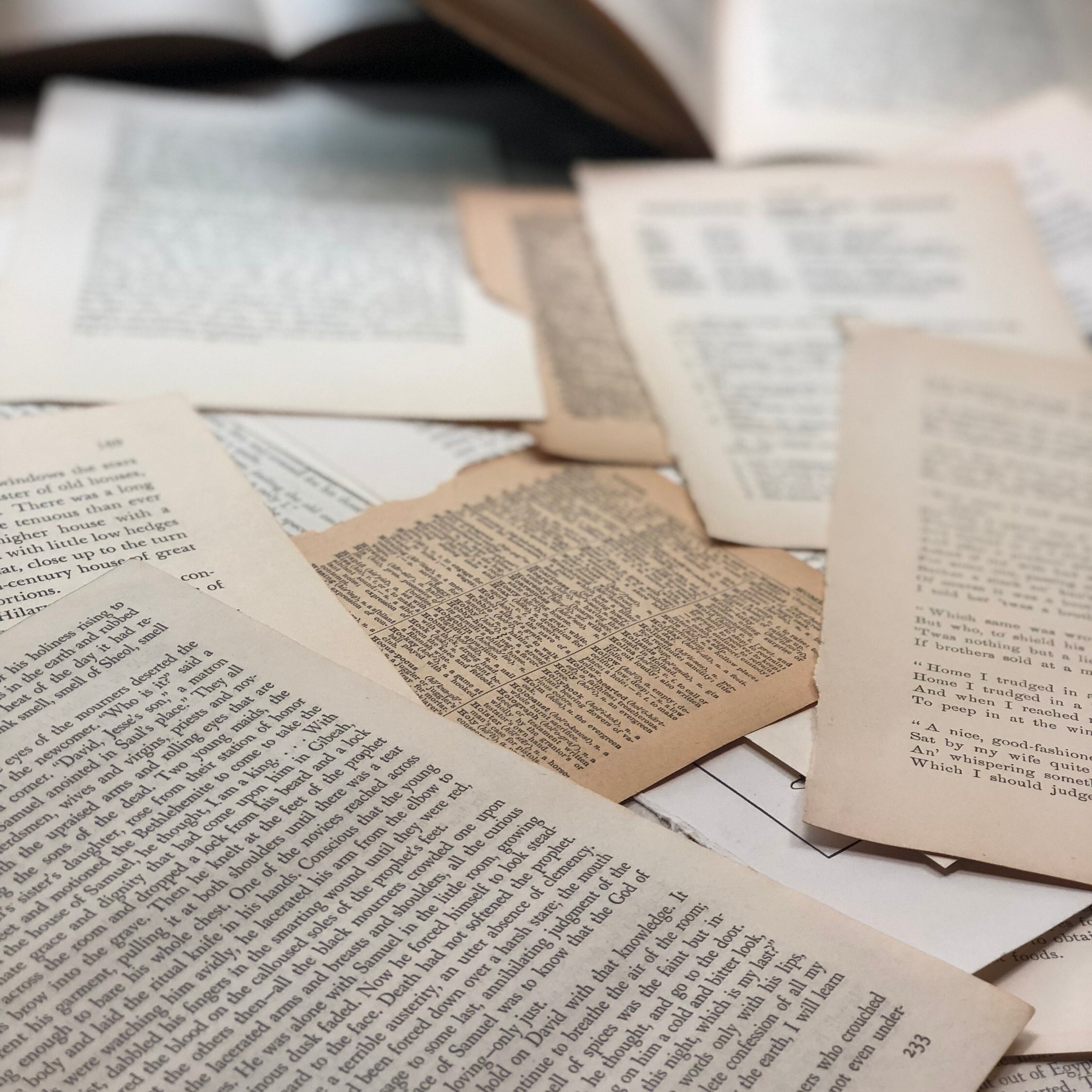 Vintage Book Pages 1880s-1940s 40 Pages Neutral Vintage Paper ...