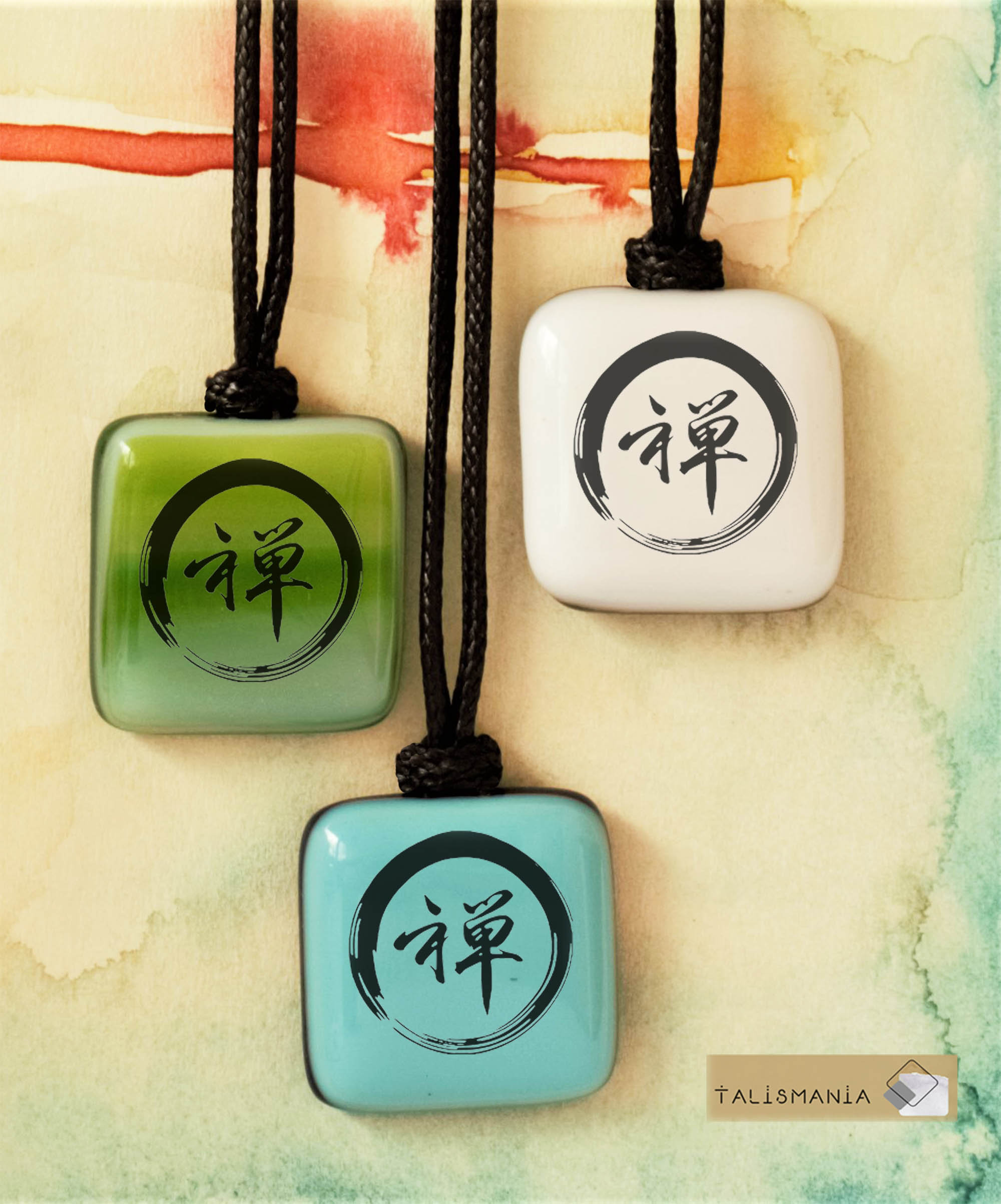 Enso Circle With Zen Kanji. Symbol of Harmony. Pendant With - Etsy