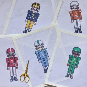 Football Nutcracker Ornament | Football Player Needlepoint Canvas - Etsy
