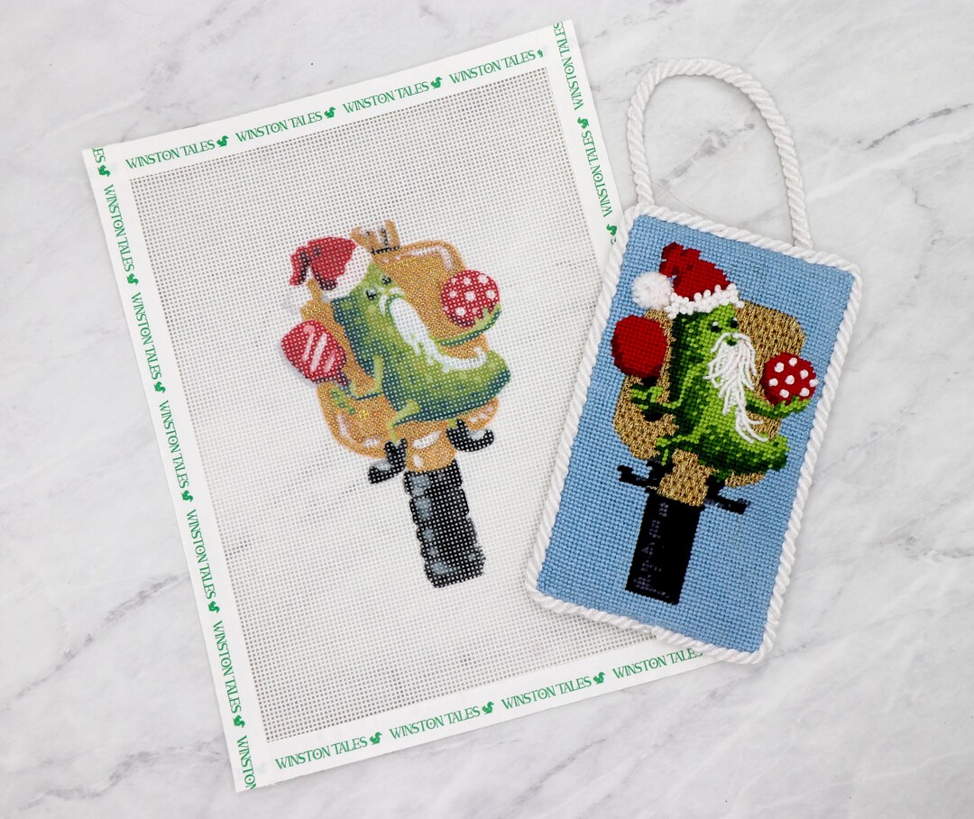 Pickleball Hand Painted Needlepoint Christmas Ornament | Custom ...