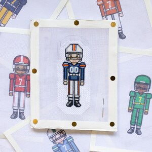 Football Nutcracker Ornament | Football Player Needlepoint Canvas - Etsy