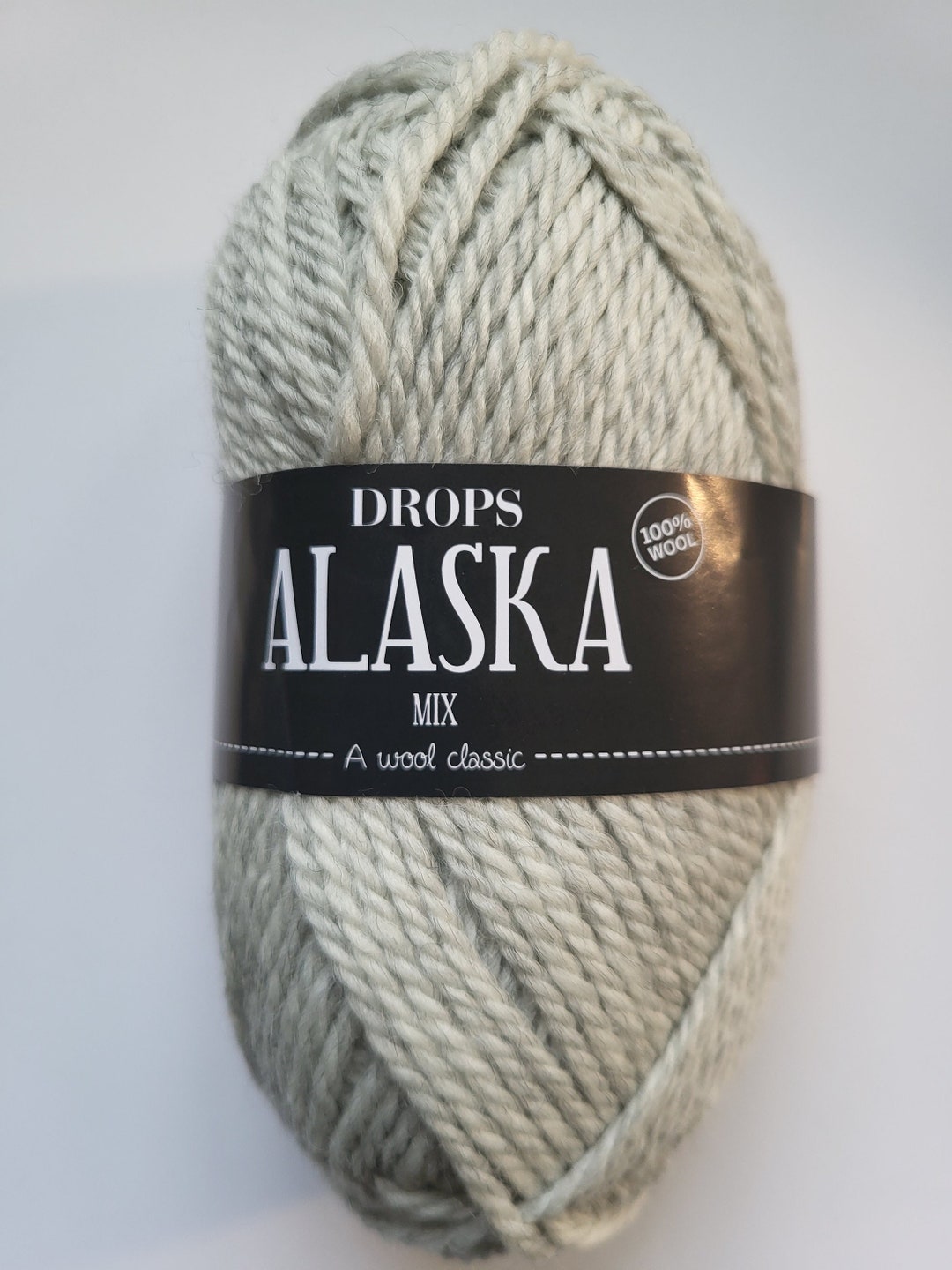 Drops Yarn Alaska #63 Pearl Grey Mix - Etsy