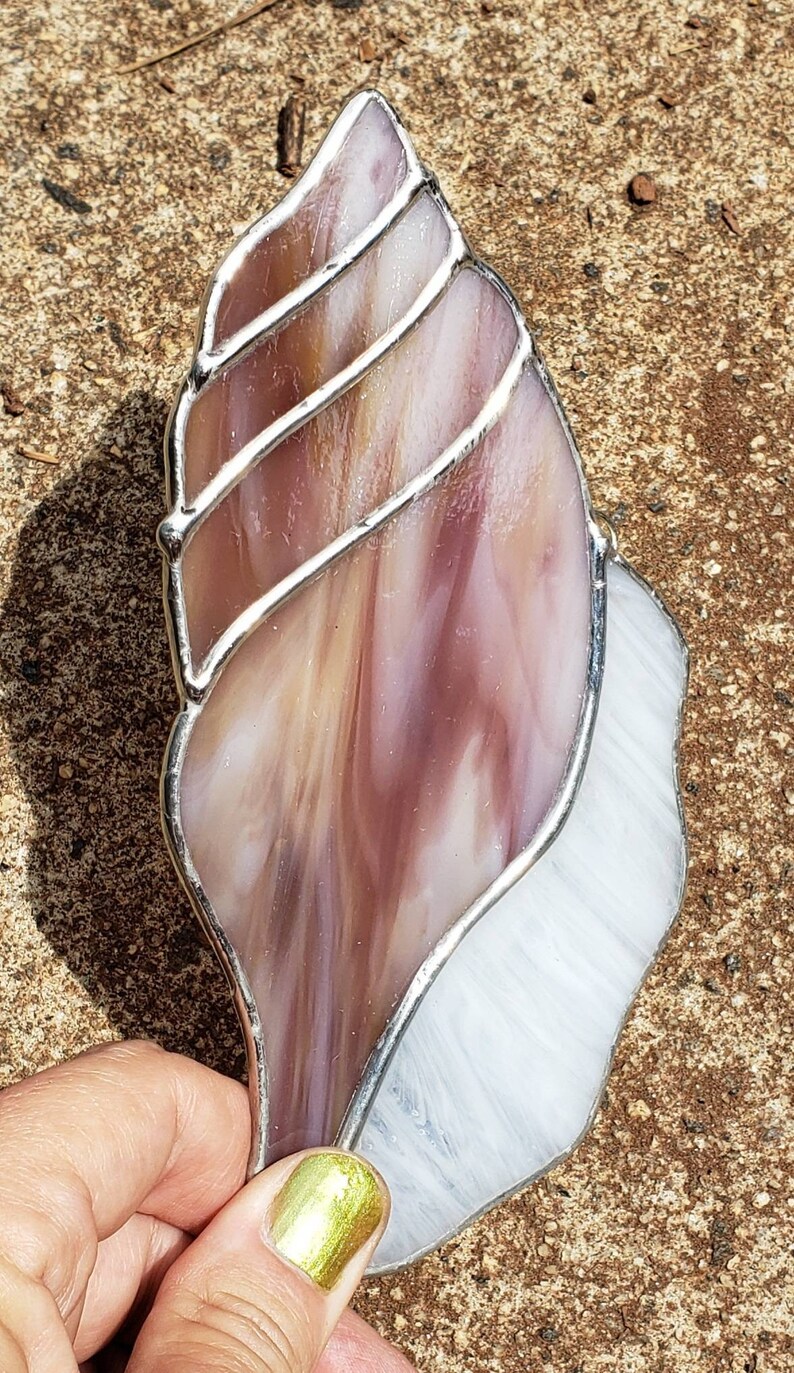 Stained Glass Seashell. Unique Design. Beach Time All the - Etsy
