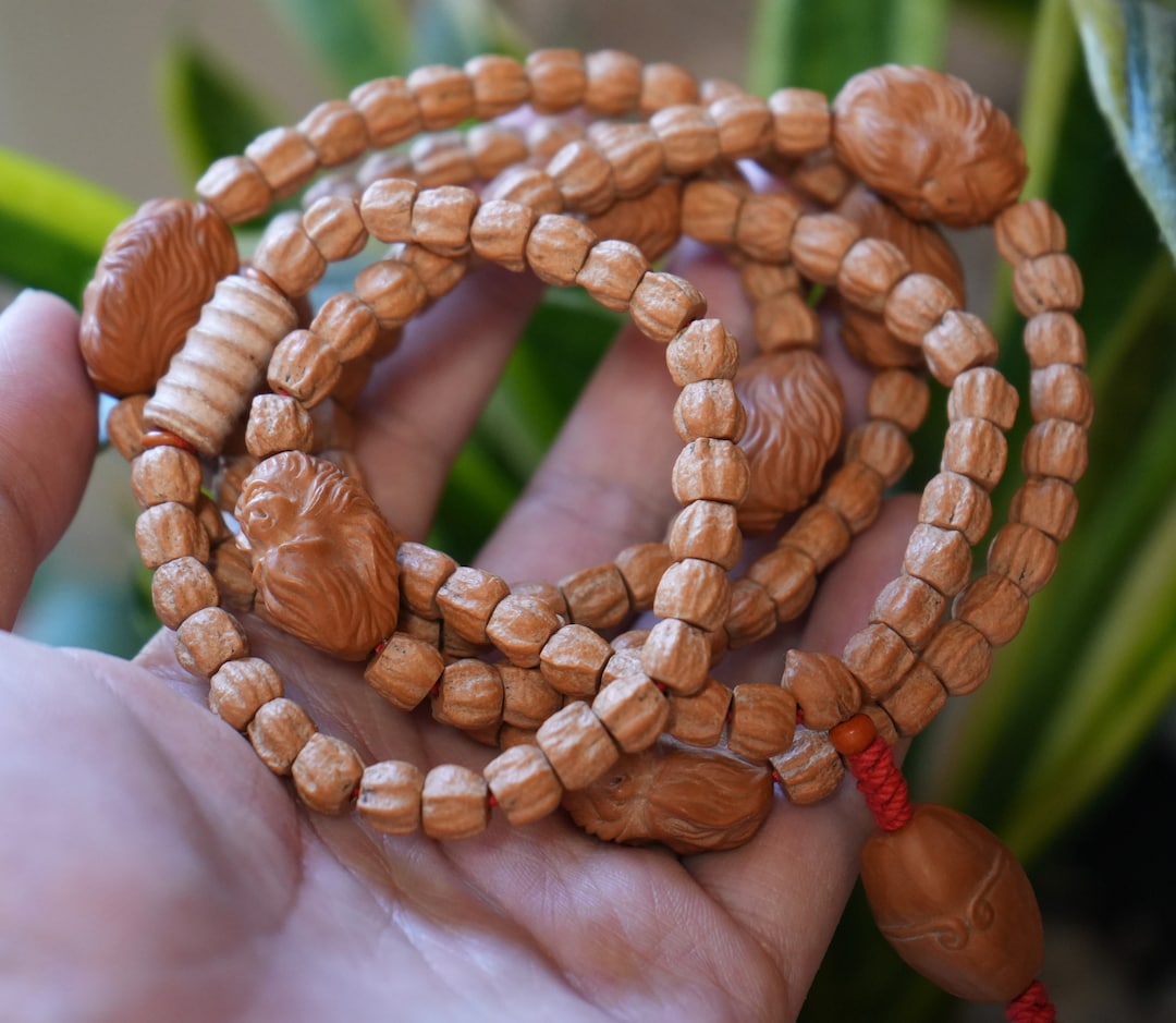 The Young Monkey King Mala With Cypress Bodhi 108 Beads Full Mala ...