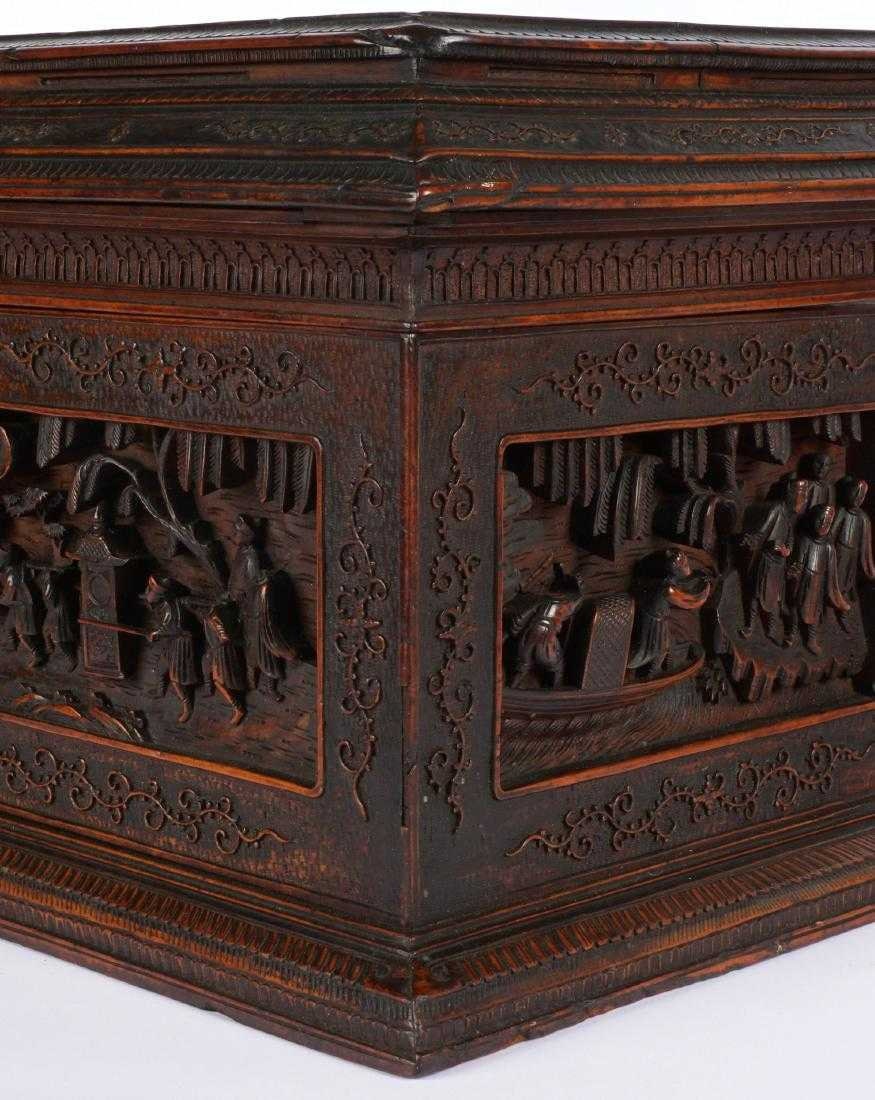 Qing Chinese Antique Wood Carved Box With Fine Details - Etsy UK