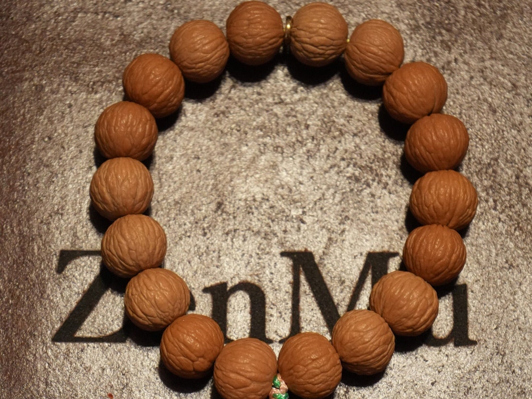 The Monkeys Head Walnut 20 Beads 15mm Bead Size Hand Mala 9 Inch Size ...