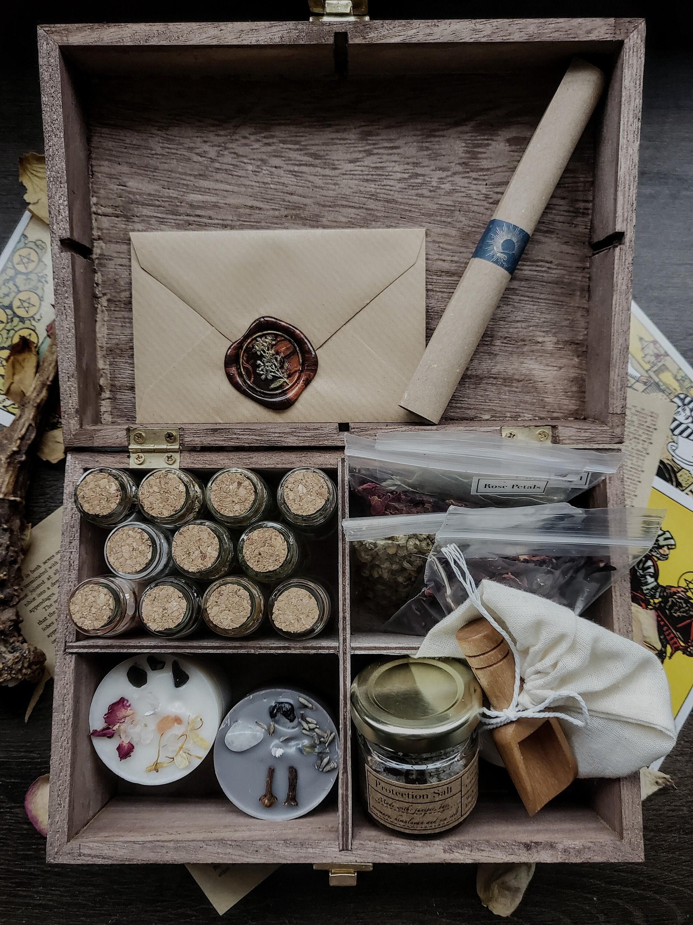 Complete Witch Altar Divination Kit with Dried Herbs Crystals | Etsy