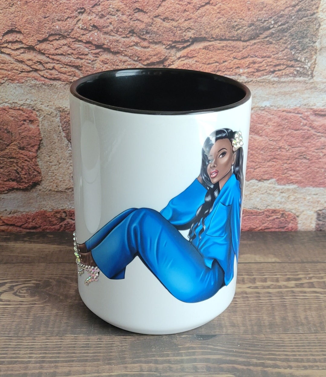 Bling Coffee Mug Black Girl Coffee Mug Coffee Lovers T Bling Bling