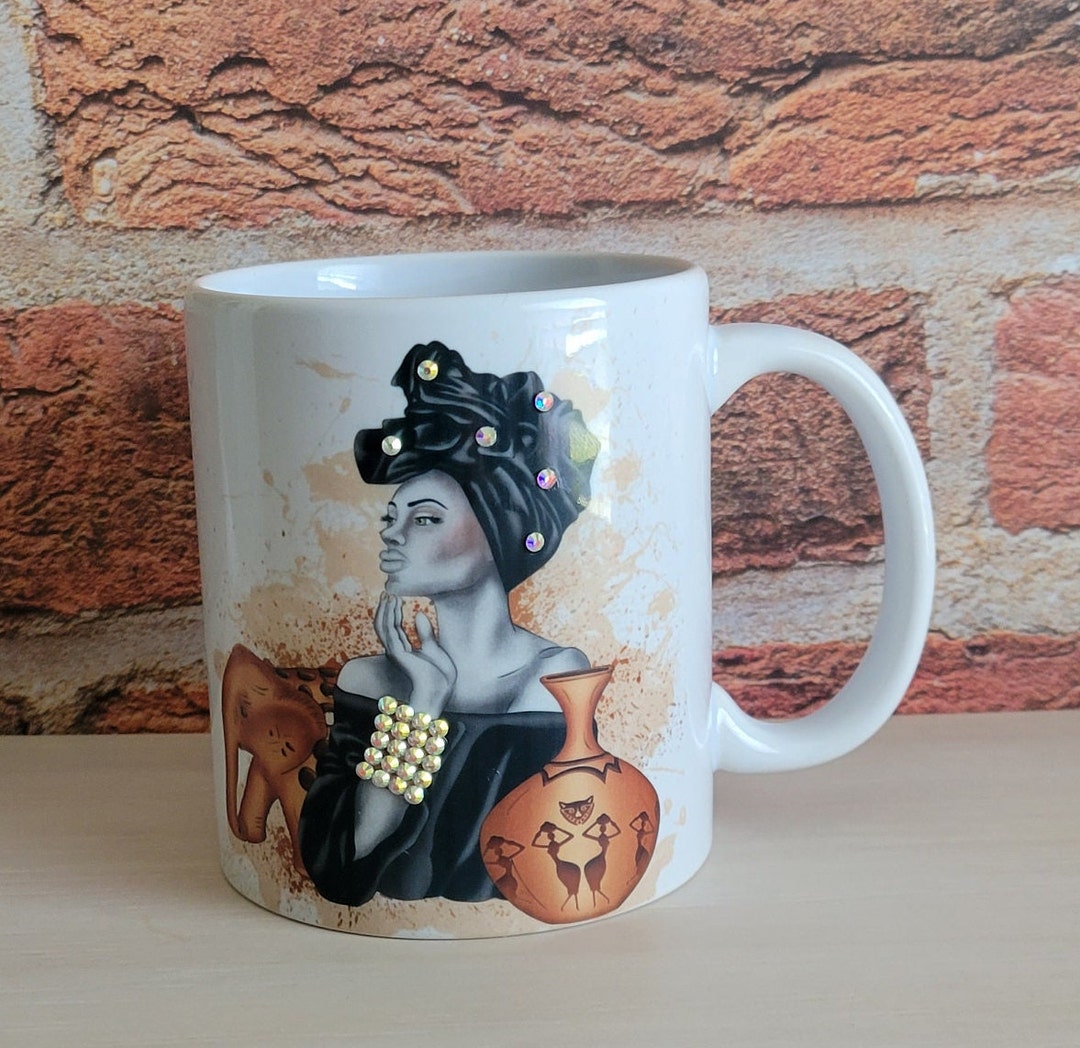 Bling Coffee Mug - Black Girl Coffee Mug - Black Girl Bling Coffee Mug ...