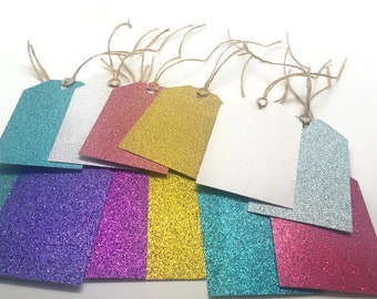 Glitter Gift Tags - Etsy
