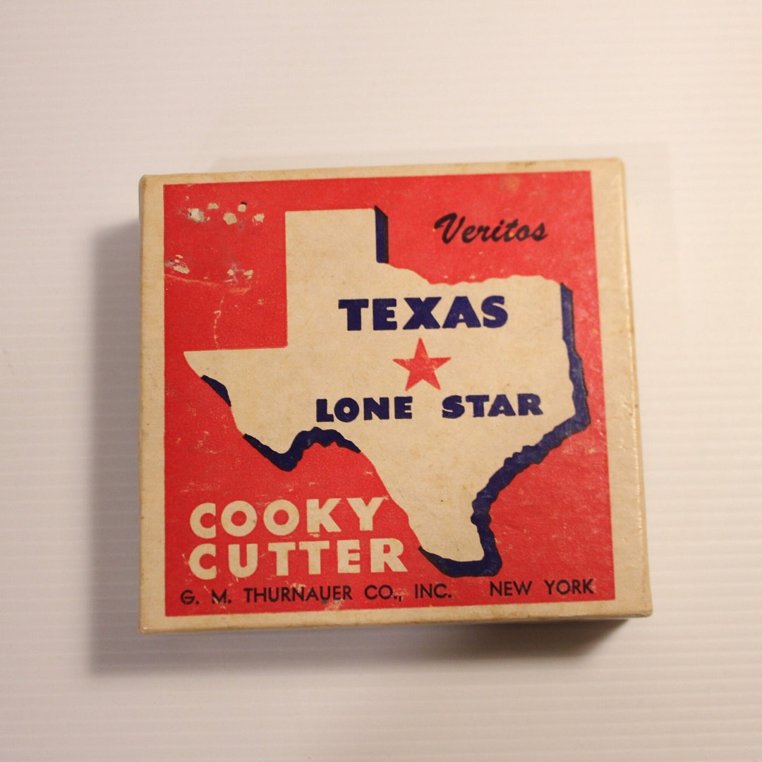 Vintage 1950s 60s Texas Lone Star State Shaped Cookie Cutter in Cool ...