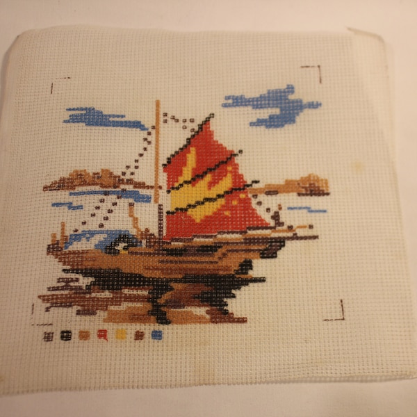Needlepoint Ship - Etsy