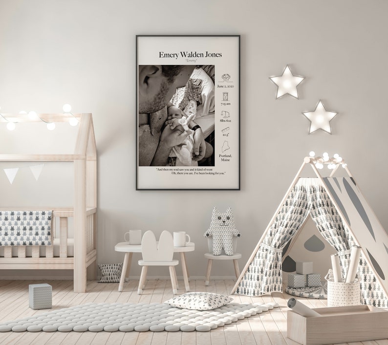 Personalized Day You Were Born Baby Boy or Girl Birth Poster, Custom ...