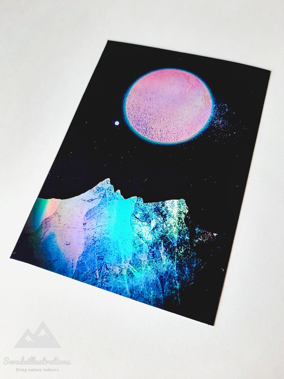 Pink Orb Holographic Sticker: Space Design Die Cut Sticker - Etsy