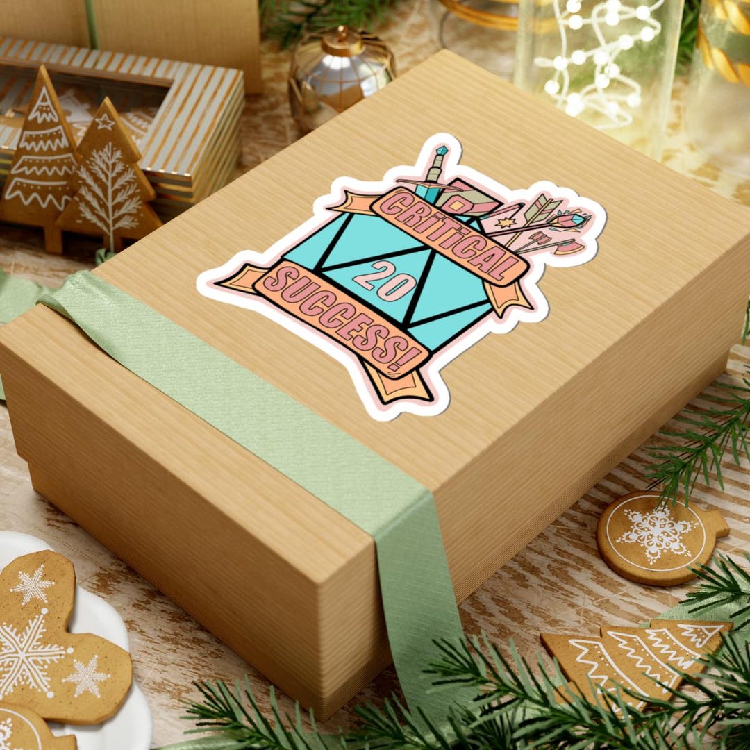Critical Success D20 Dice Sticker: Laptop, Planner Decor - Etsy