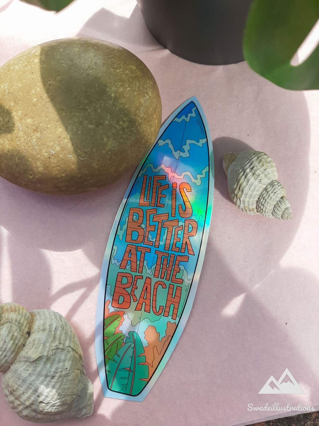 Better at the Beach Stickers Holographic Sticker, Glossy Sticker - Etsy