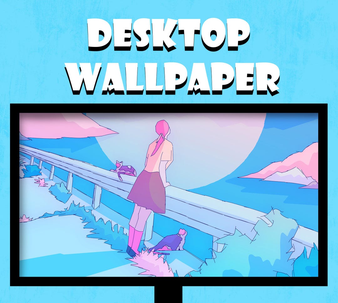 Blue Summer Sea View Desktop Wallpaper - Etsy