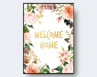 Welcome home print | Etsy
