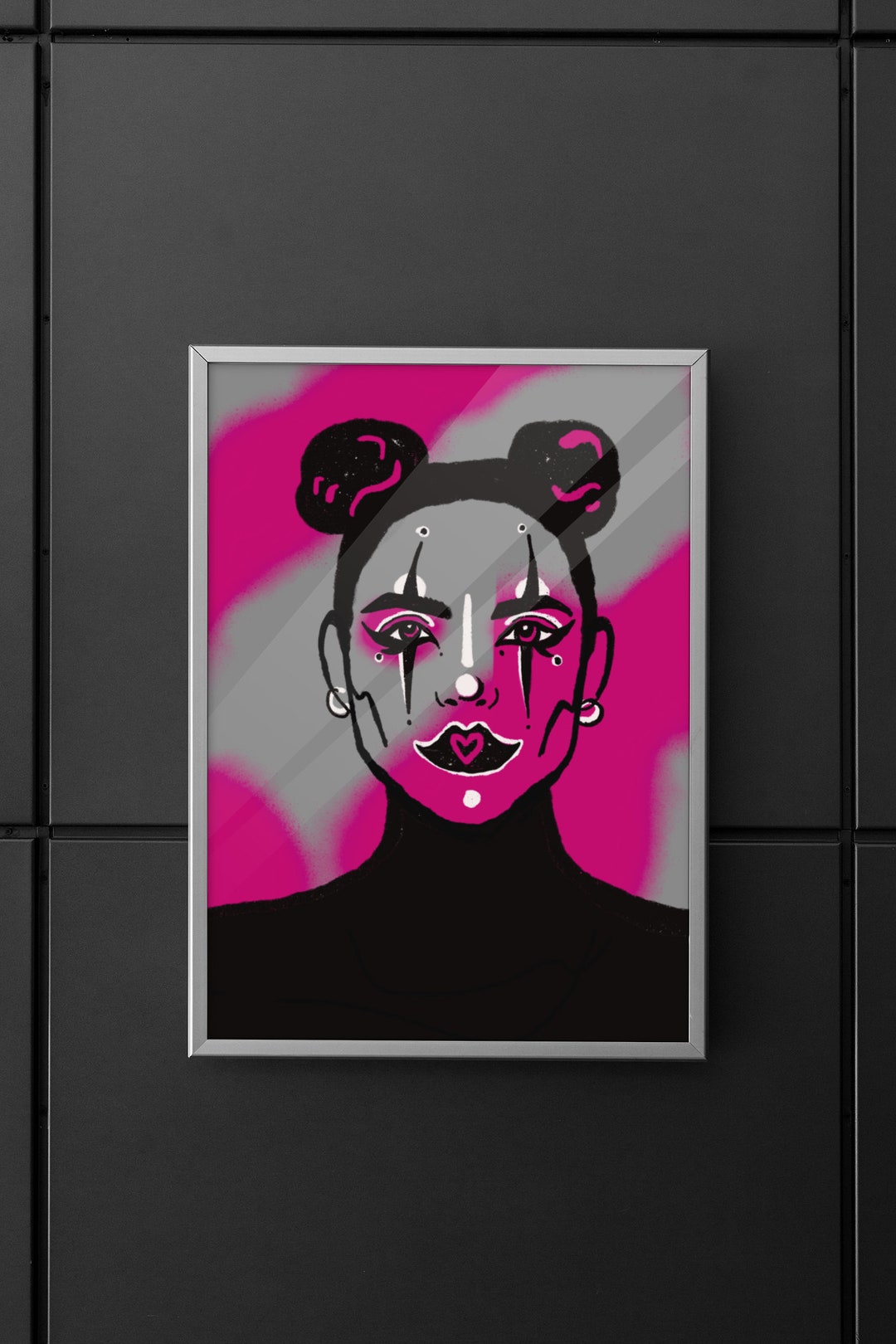 16"x20" Edgy Clown Illustration | Digital File - Etsy