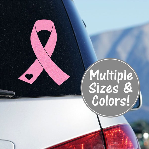 Pink Ribbon Decal - Etsy