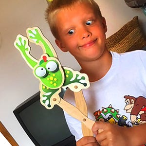 Wooden Funny Frog Grabber with wooden targets | Etsy
