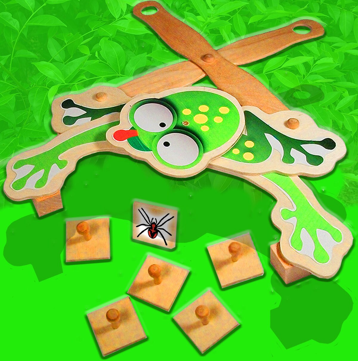Wooden Funny Frog Grabber with wooden targets | Etsy
