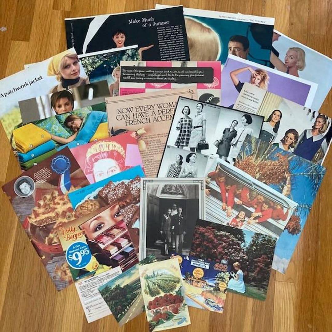Vintage Magazine Paper Pack, Collage Art, Vintage Ads, Vintage Fashion ...