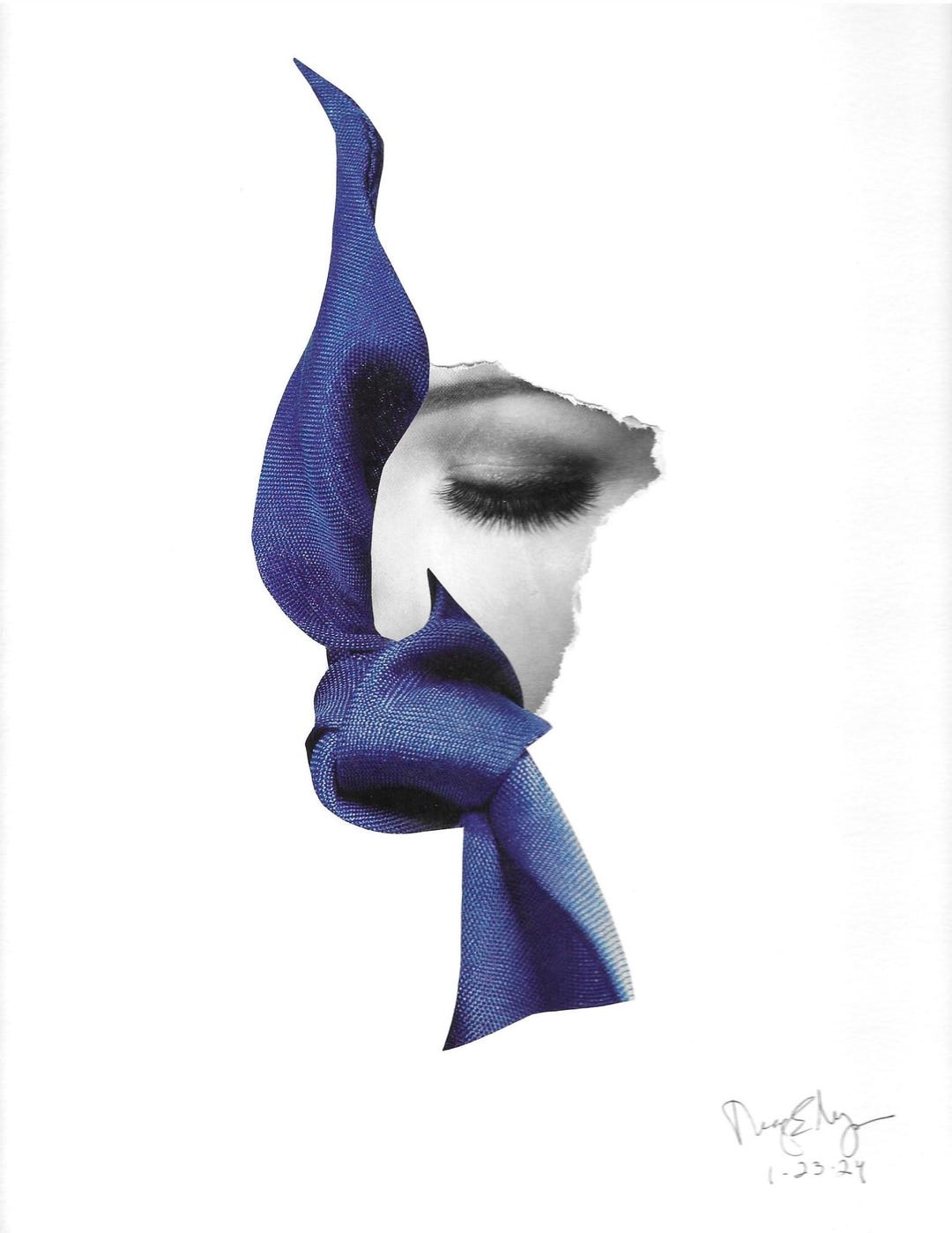 Simplicity, Original Collage, Minimal Art, Minimalist Art, Simple Art ...