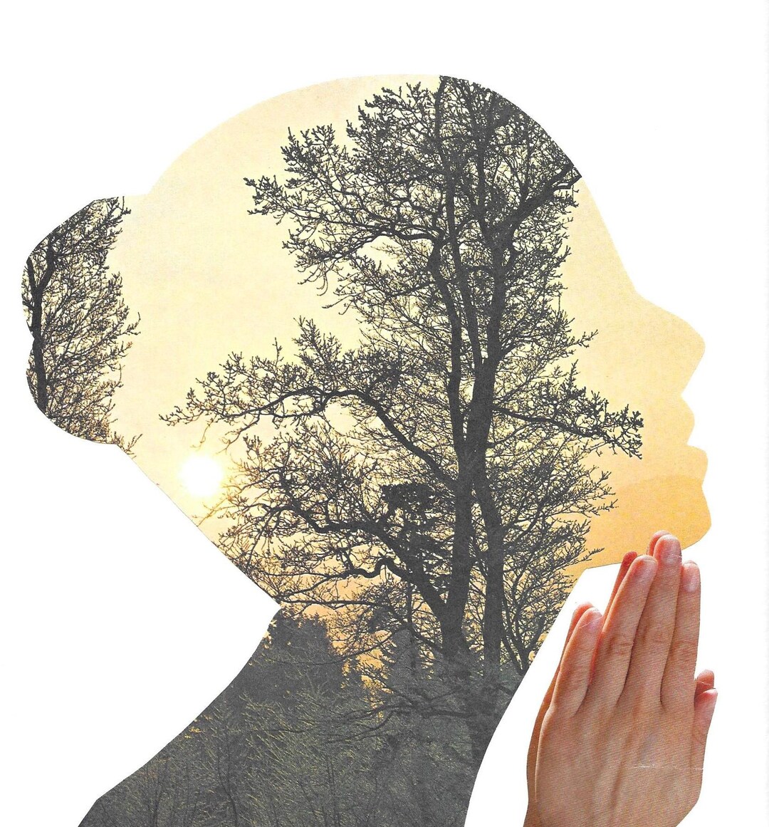 Pray for Peace, Original Collage Art, Surreal Collage, Pray for Peace ...