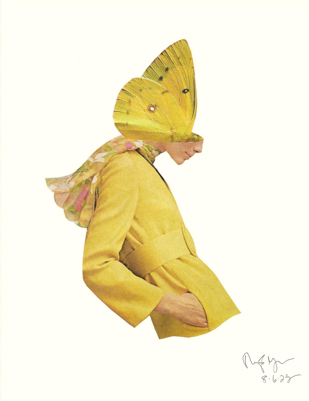 Metamorphosis, Surreal Collage, Original Collage, Butterfly Art ...