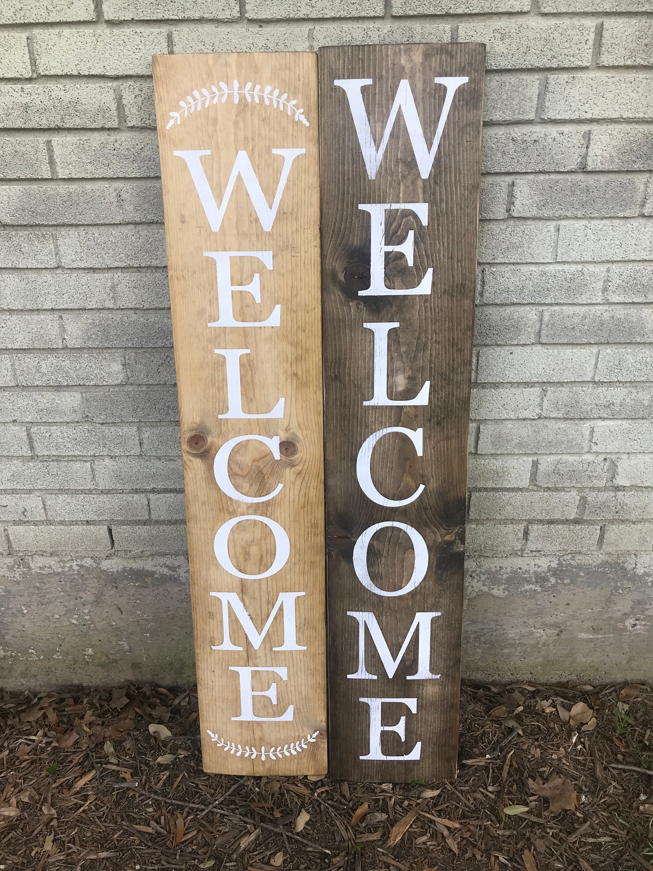Vertical welcome sign outdoor welcome sign front porch | Etsy