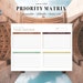Priority Matrix Parisian Style Daily to Do List , Aesthetic ...