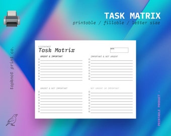 Printable Daily Task Planner Productivity Time Management Plan Task ...