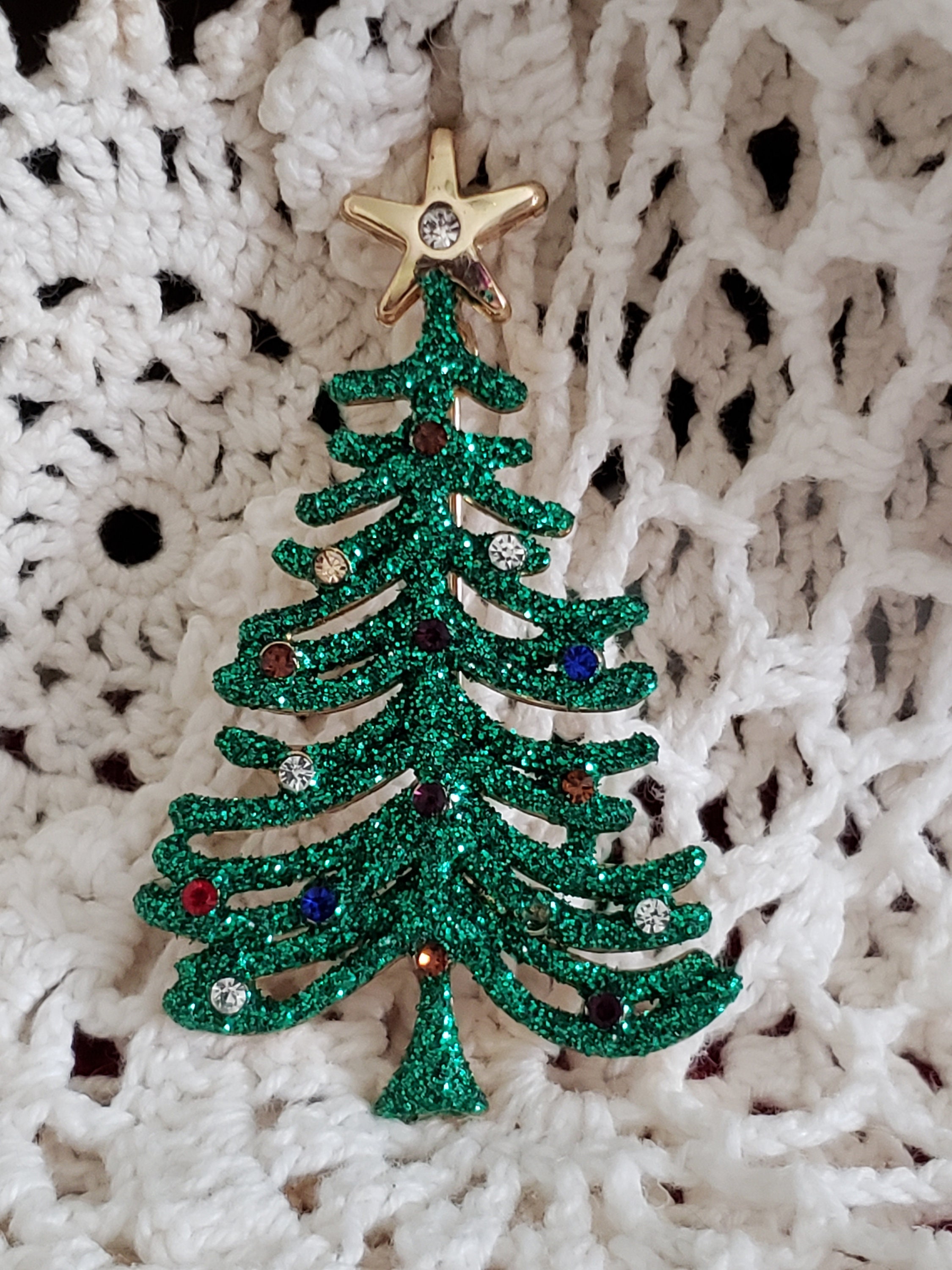 Christmas Fashion Pin Christmas Tree Pin Vintage Christmas - Etsy