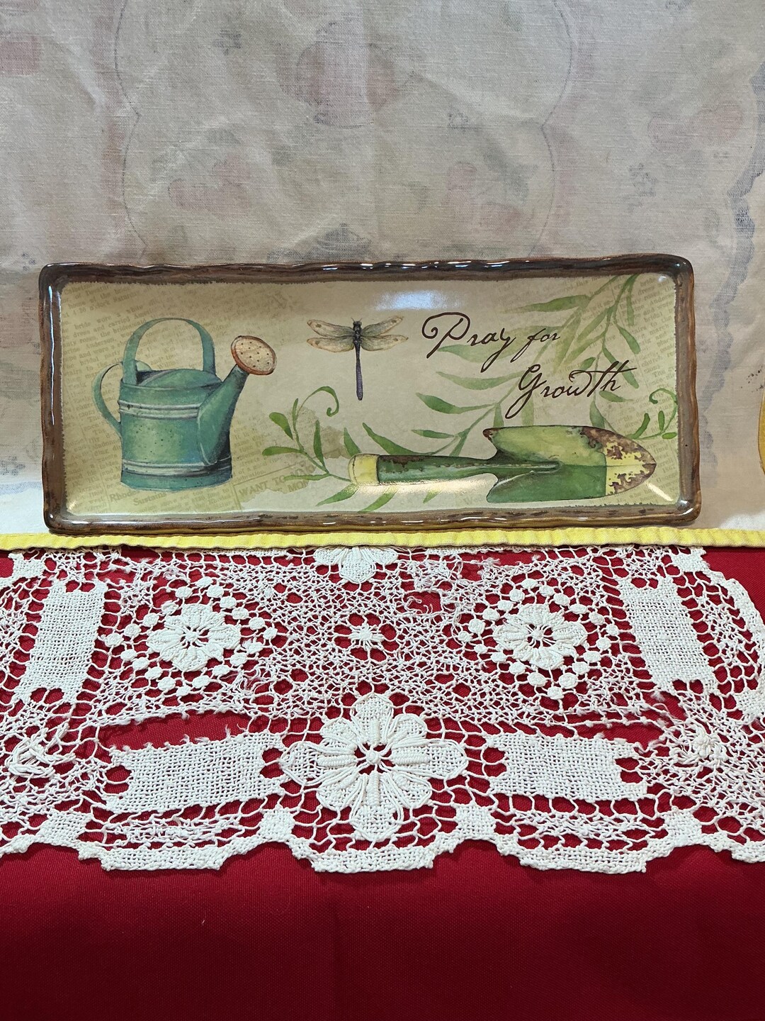 Cracker Barrel Bread Platter, Bread Platter, Christian Decor, Garden ...