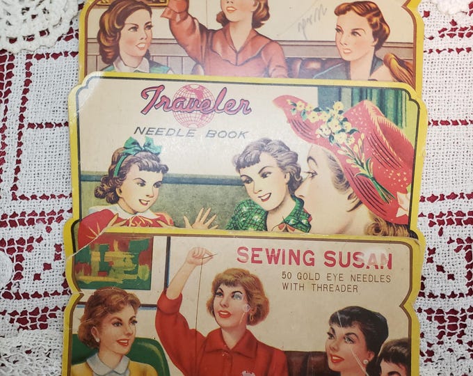 Vintage Sewing Susan Needles, Retro 1960's Sewing Graphics, Gifts Under ...