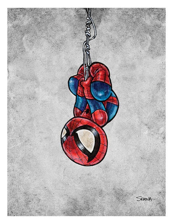 Mini Spiderman Spiderman Art Print 11 x 17 | Etsy