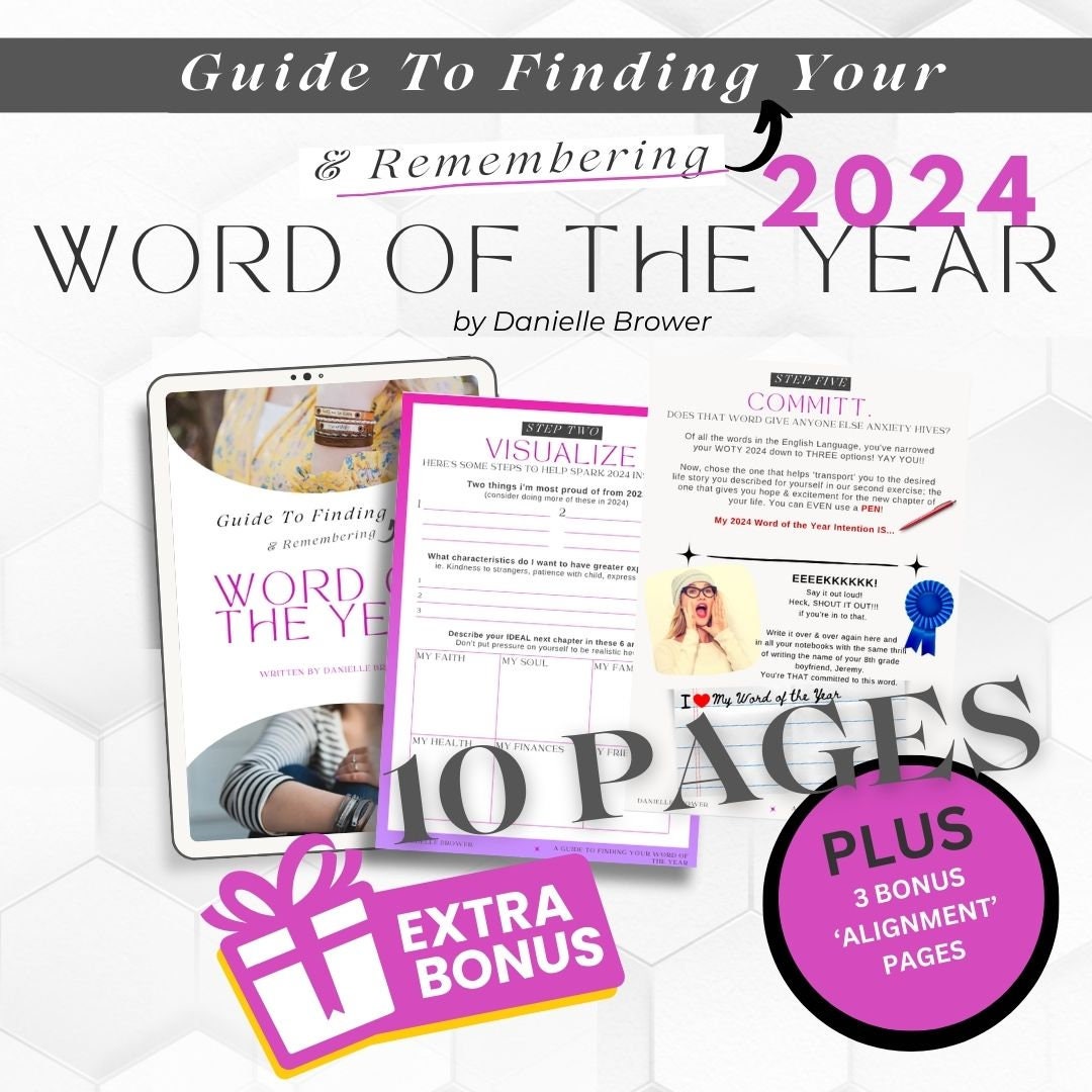 Printable Guide to Finding Your Word of the Year, 2024 Word of the Year ...