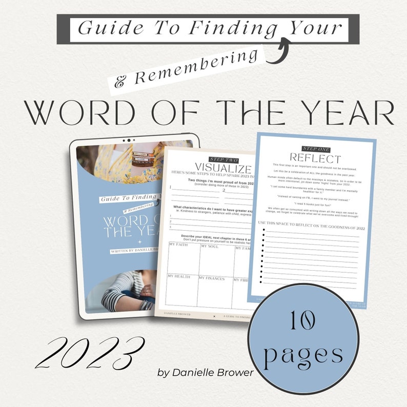 Printable Guide to Finding Your Word of the Year 2023 Word of - Etsy