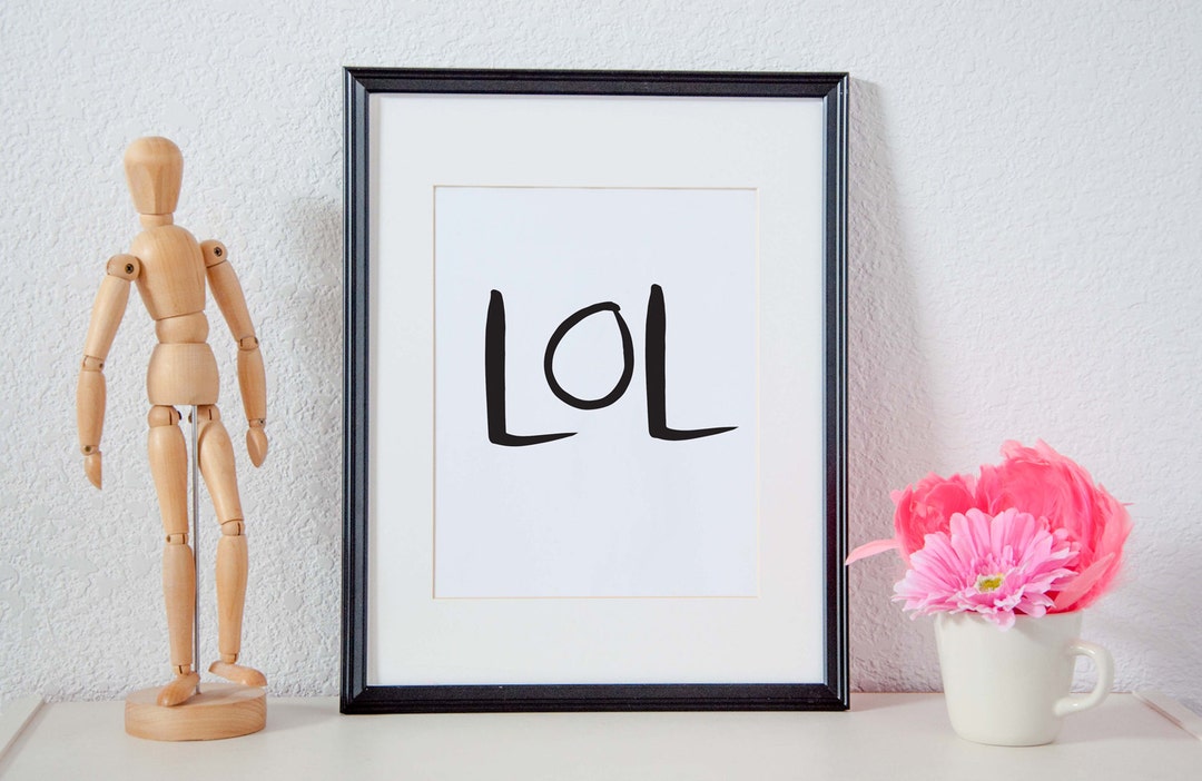 LOL Laugh Out Loud - Printable Wall Art Poster - Etsy