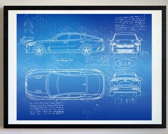 Car blueprint | Etsy