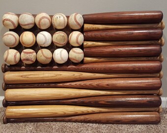 Wood Baseball Bat American Flag Made With 30 Inch Bats - Etsy