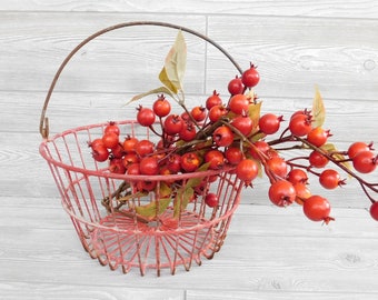 Red basket | Etsy